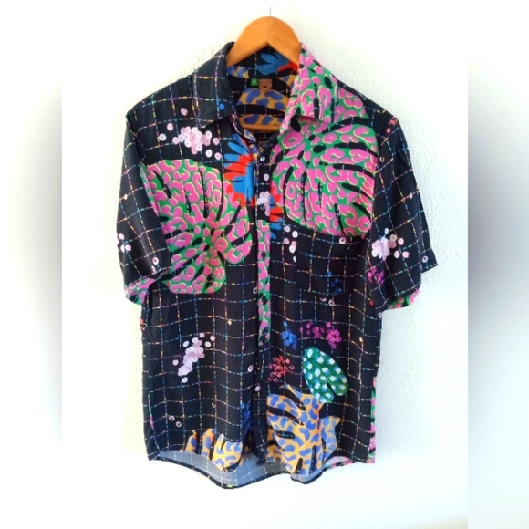 FARM Rio | Shirts | Farm Rio Anthropologie Mens Abstract Palm Leaf ...